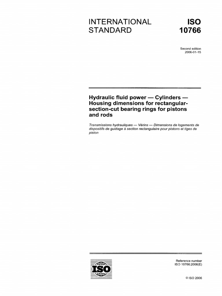 ISO-10766-2006 Hydraulic Fluid Power - Cylinders - Housing Dimensions ...