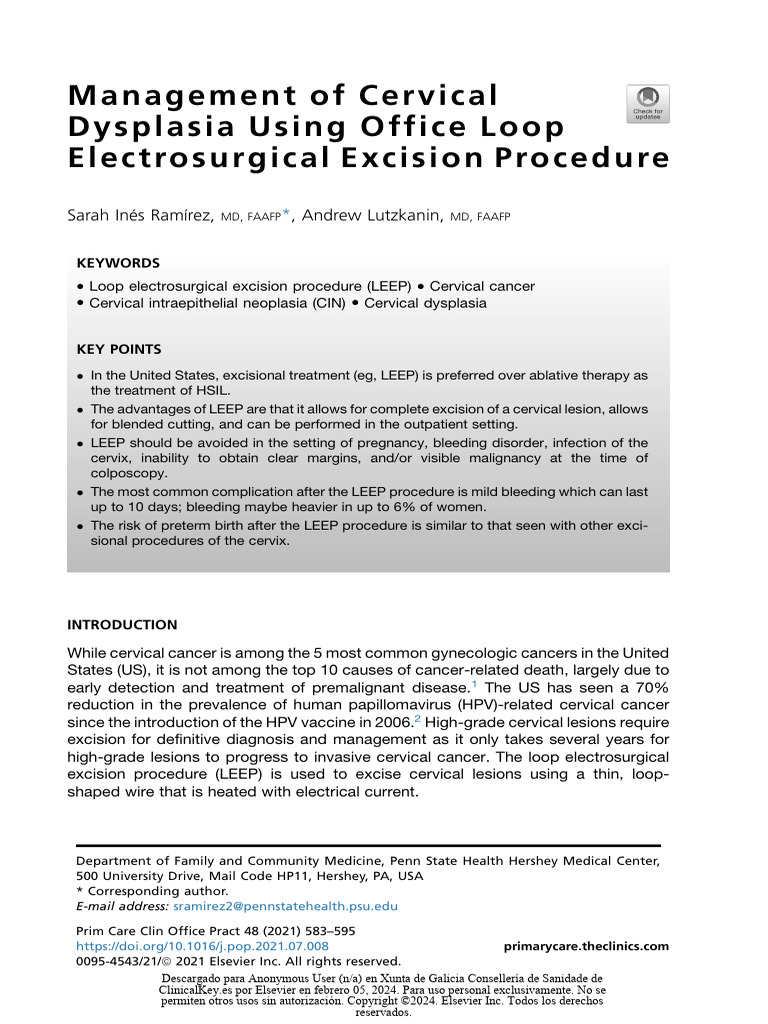 Tecnica Cono | PDF | Cervical Cancer | Sexual Anatomy
