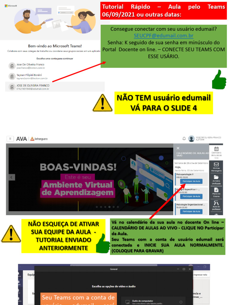 Tutorial AULA TEAMS | PDF | Carreira e Crescimento | Autoajuda