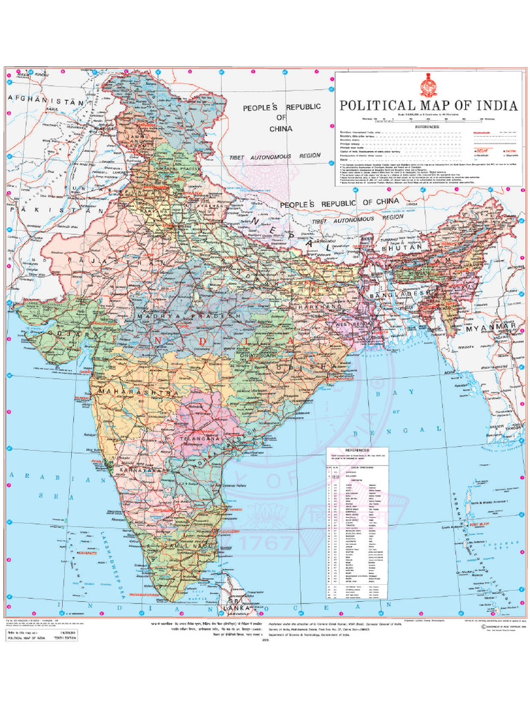 Political Map of India (English), 2020 | PDF