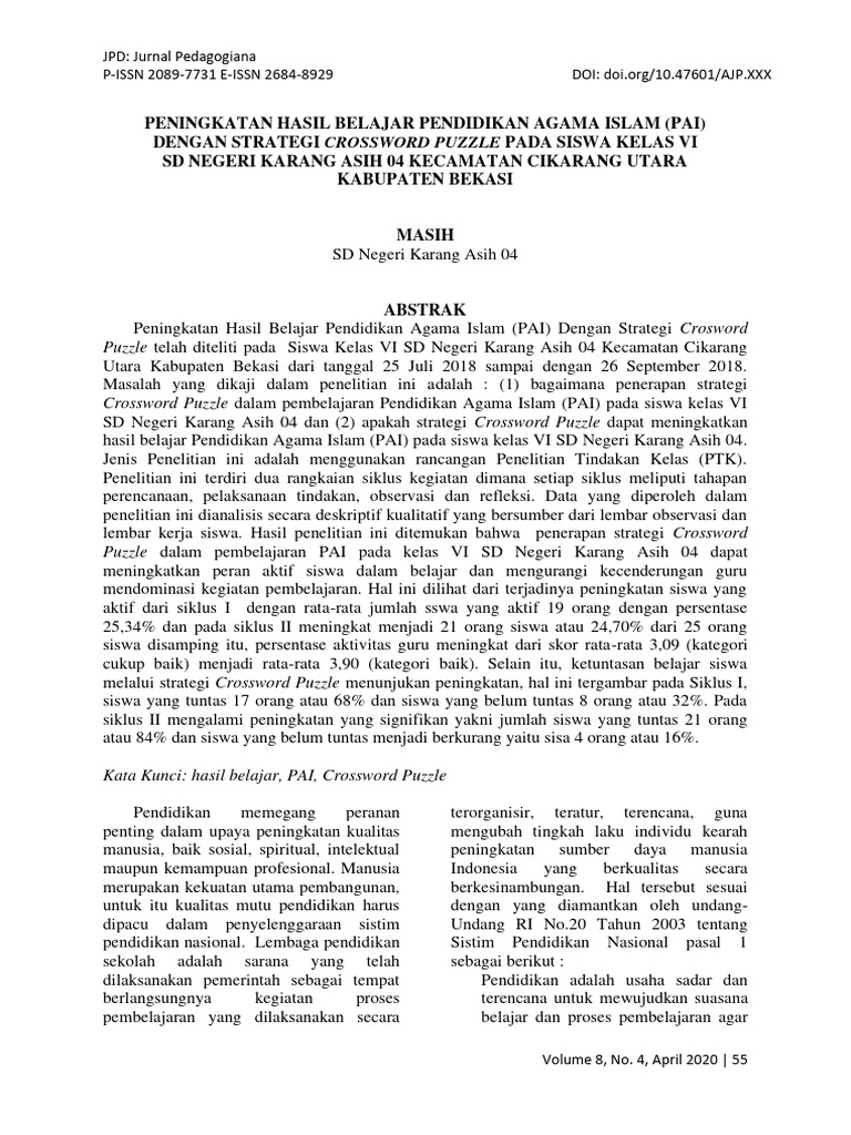 Peningkatan Hasil Belajar Pendidikan Aga 0d73c3c9 | PDF | Karier & Perkembangan