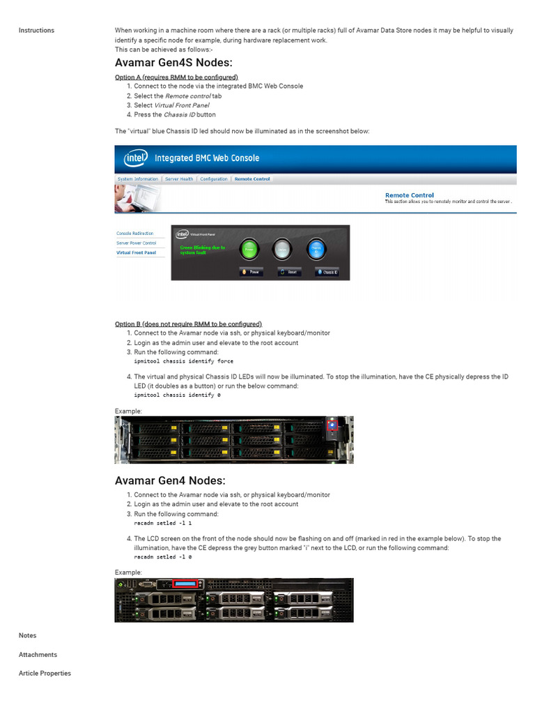 Avamar How To Identify A Physical Gen4 4s Avamar Data Store Node Via The Chassis Id 
