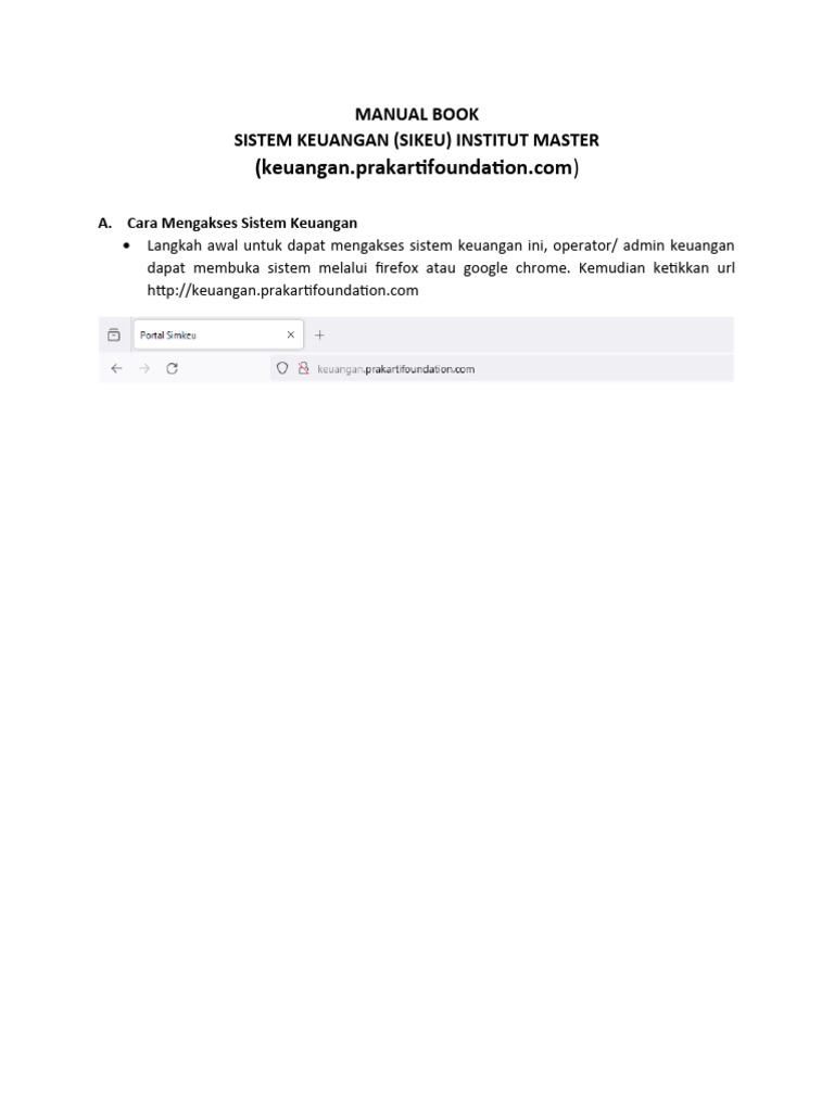 Panduan Operator SIKEU | PDF