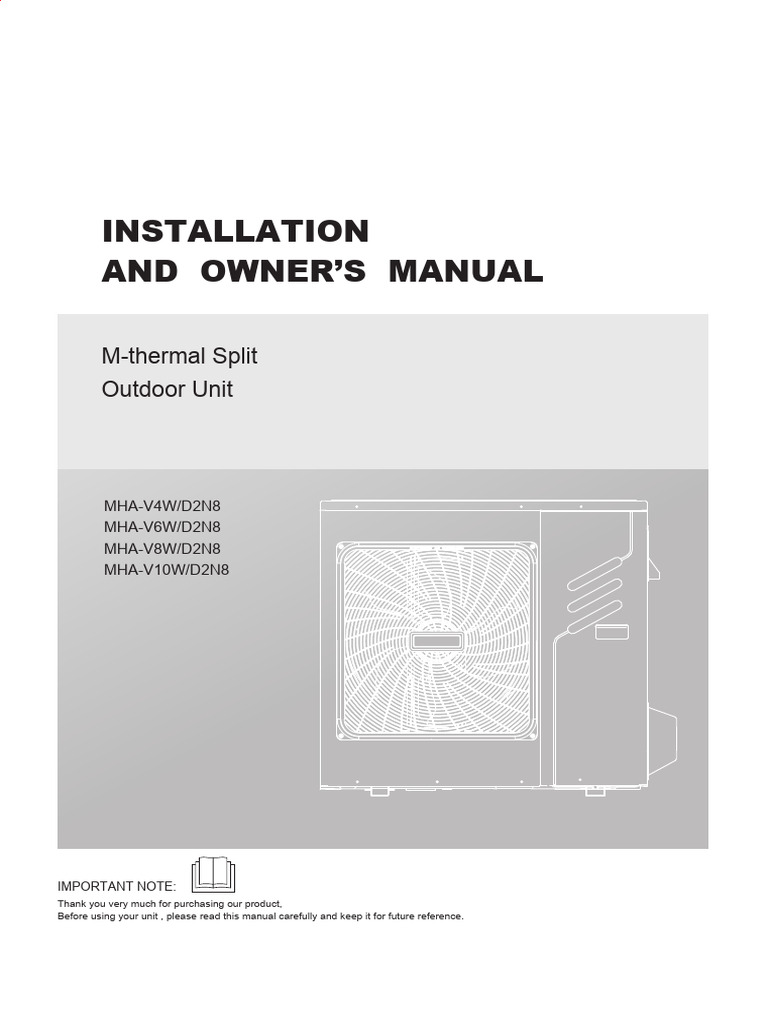 Manual Midea M-Thermal Split Outdoor Unit | PDF | Electrical Wiring ...