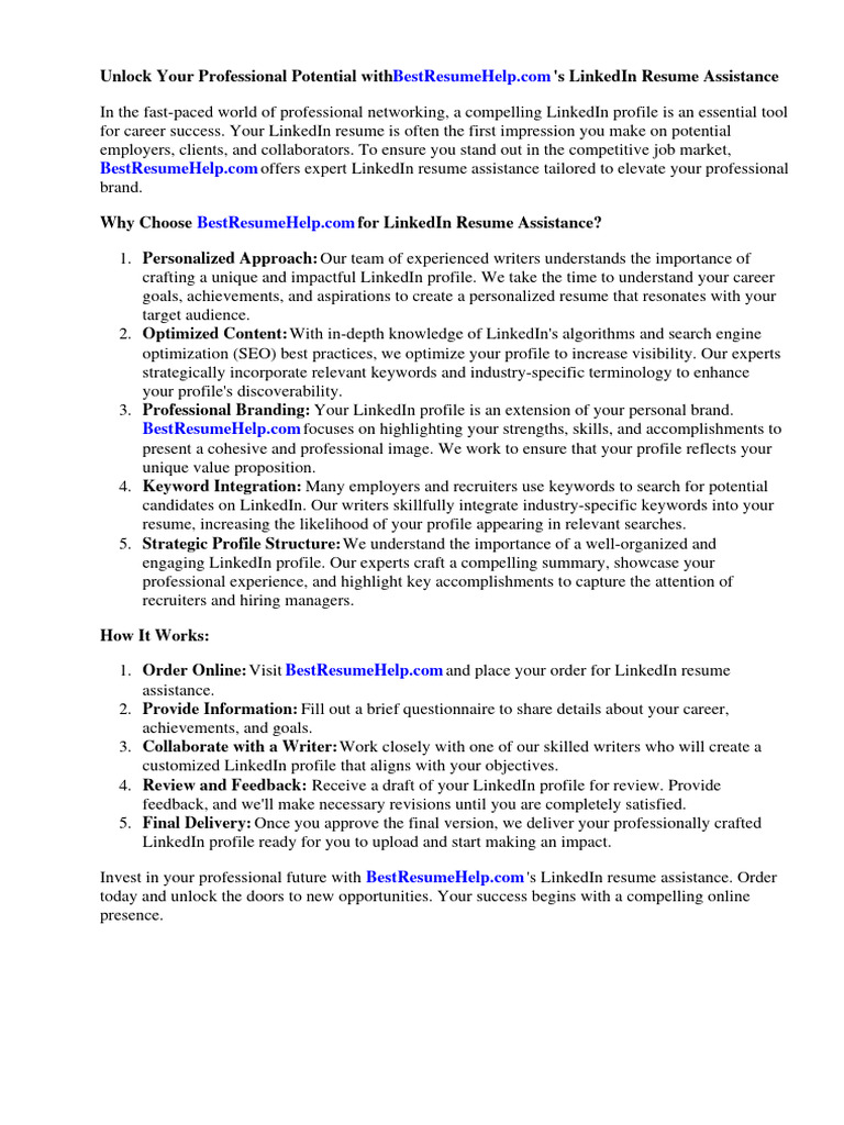 Linkedin Resume Assistant | PDF | Linked In | Search Engine Optimization