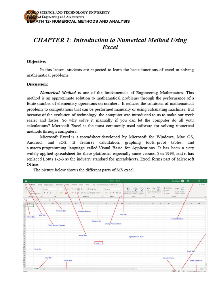 EEMath 12 Chapter 1 | PDF | Microsoft Excel | Numerical Analysis
