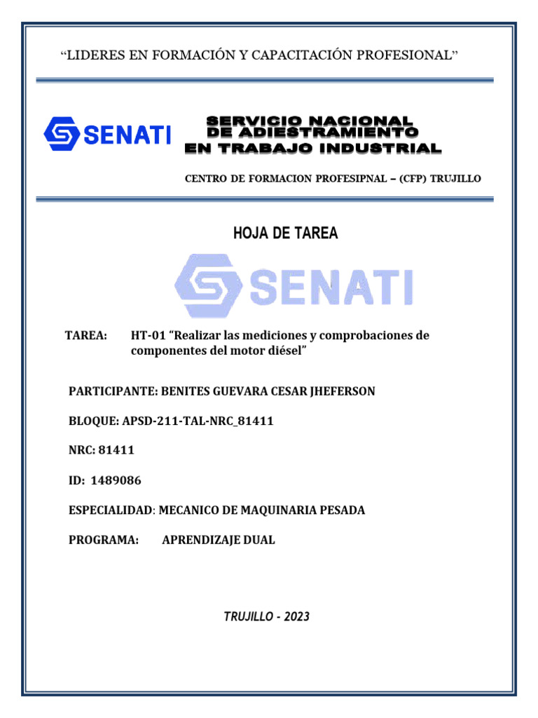 Hoja de Tarea Senati | PDF