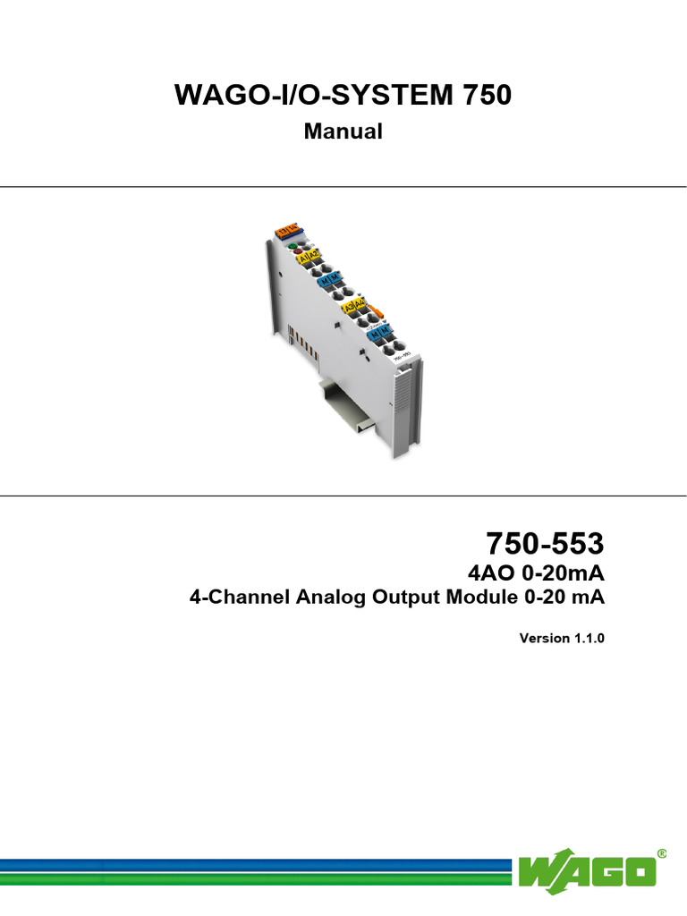 Wago-I/O-System 750: Manual | PDF | Programmable Logic Controller ...