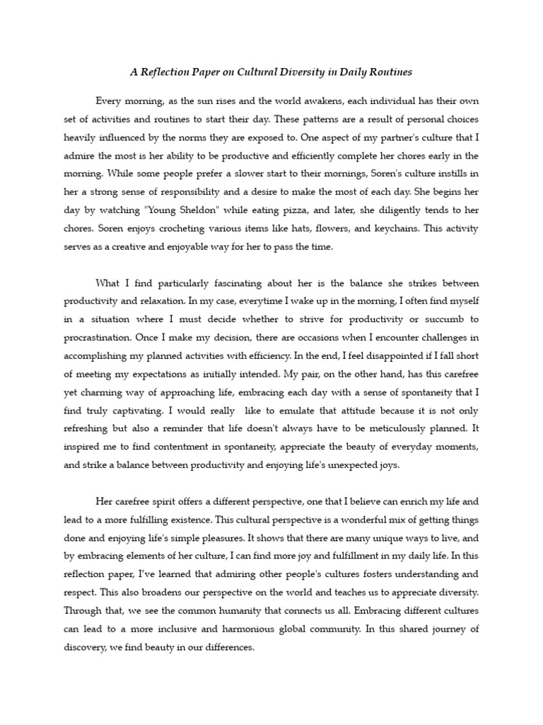 Ucsp Reflection Paper | PDF | Beauty | Cognition