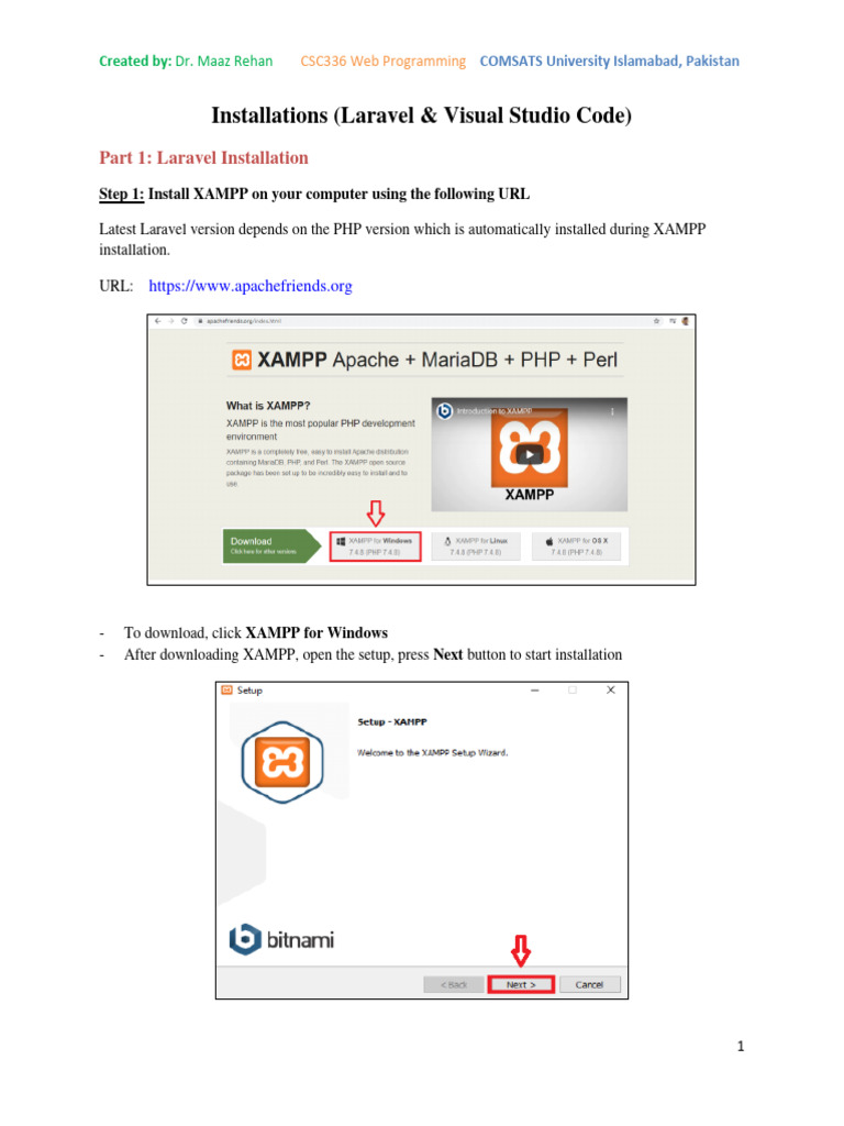 Laravel & VS Code Setup Guide | PDF | My Sql | Php