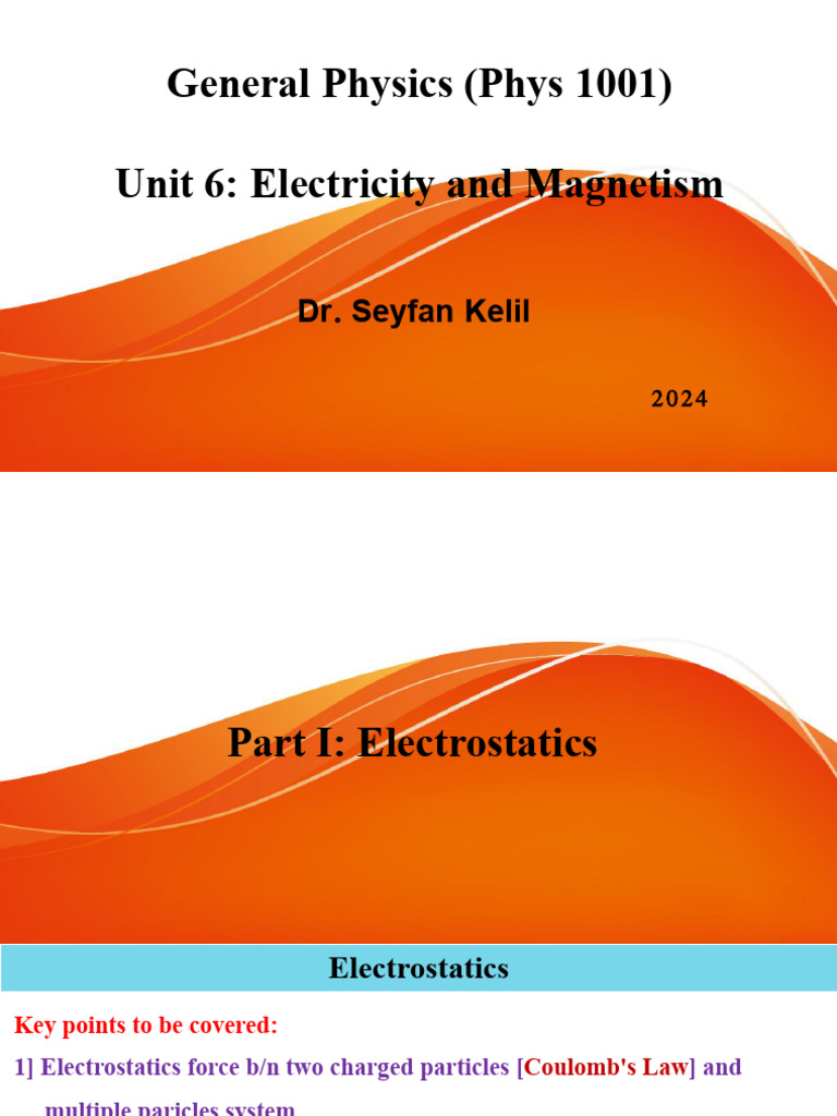 General Physics - Unit - 6 - Electricity - and - Magnetsim | PDF | Electric Charge ...