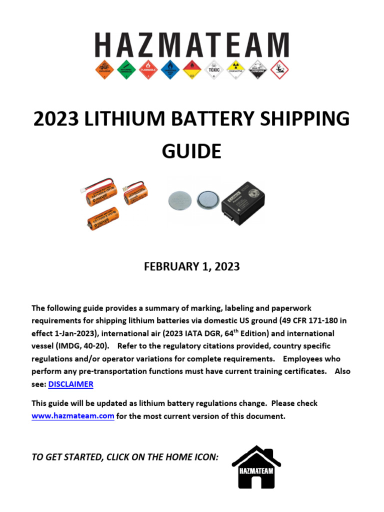 2023hazma Teaml Ithium Battery Shipping Guidein Teractiv Efebruary 2023 ...