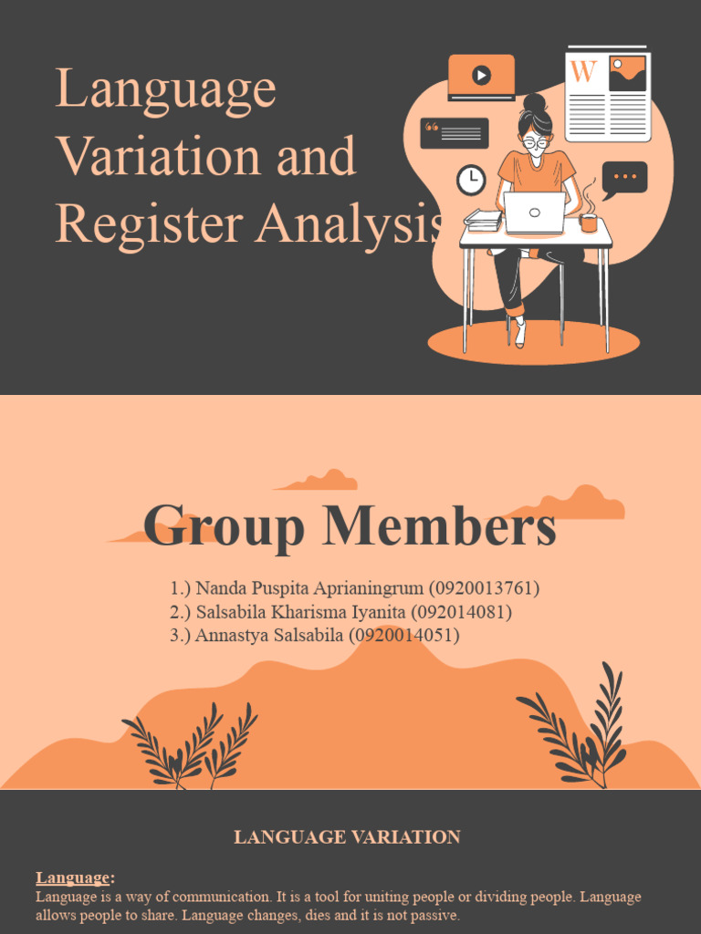 Ppt. Intro To Esp. Language Variation and Register Analysis. Sem 4 ...