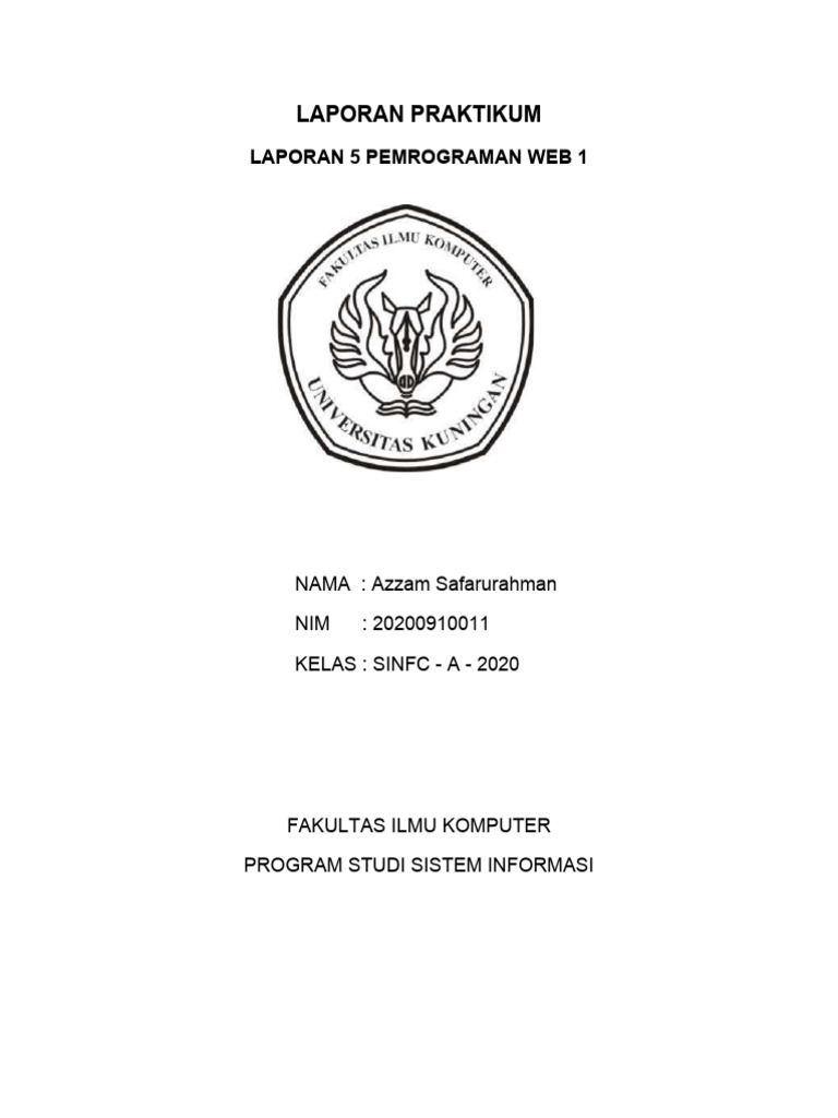 Praktikum Pemrograman Web Azzam | PDF | Komputer