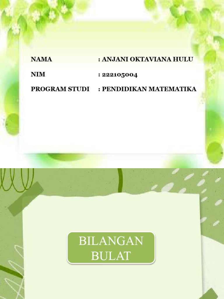 Bilangan Bulat | PDF