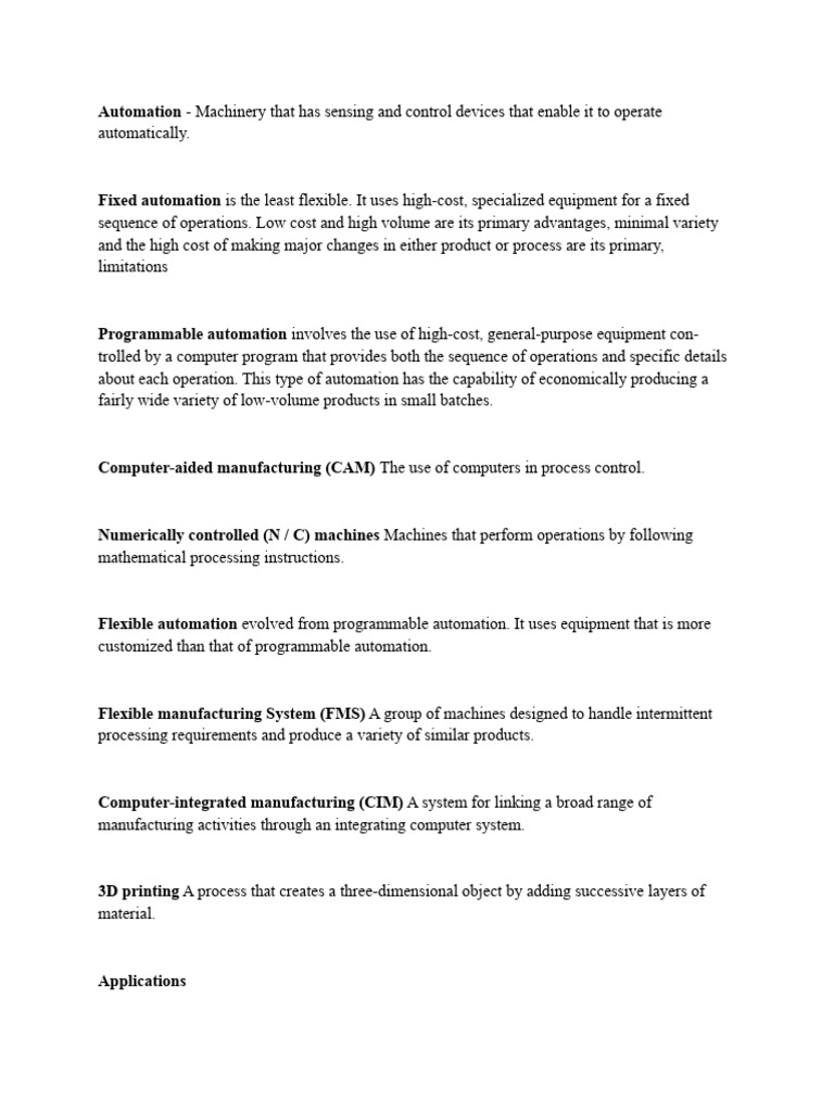 Automation | PDF | Automation | 3 D Printing