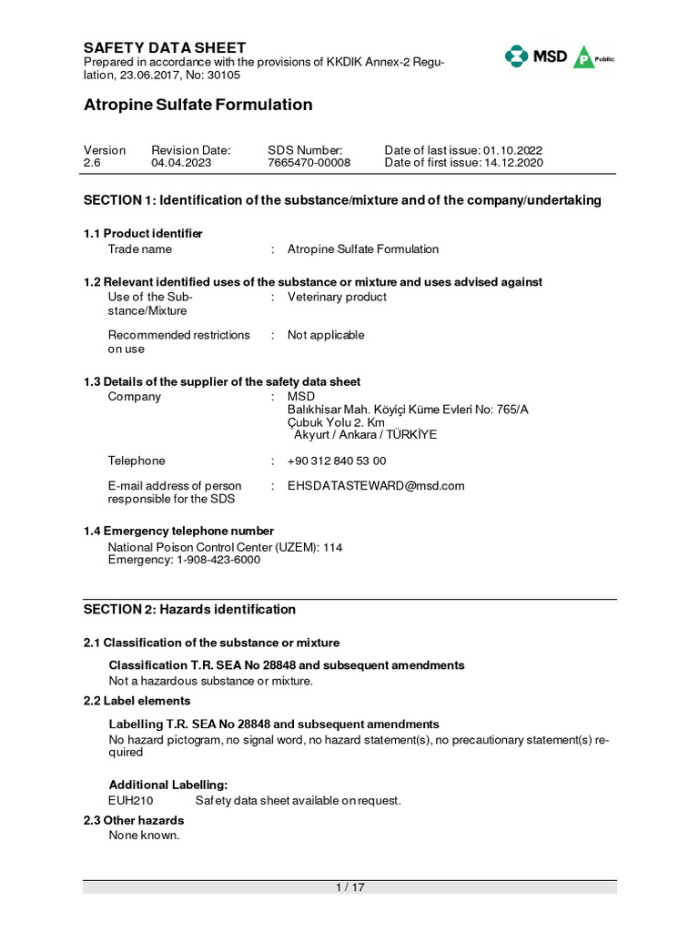 Product - Safety-Data-Sheets - Ah-Sds - Atropine Sulfate Formulation ...