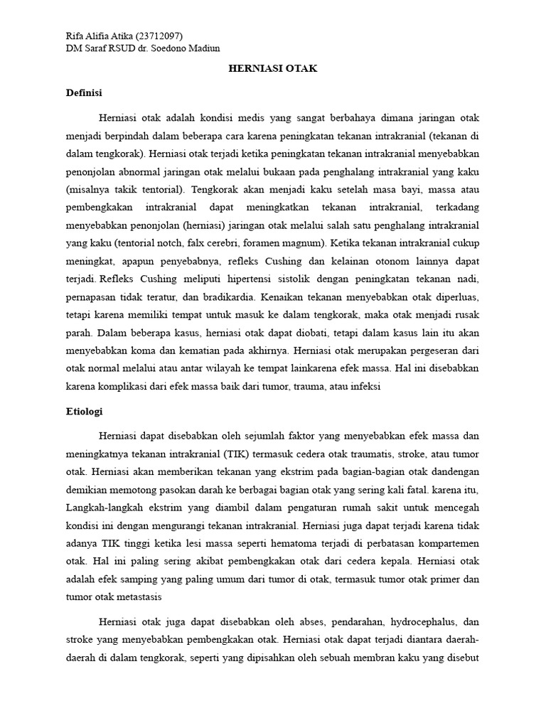 Herniasi Otak | PDF