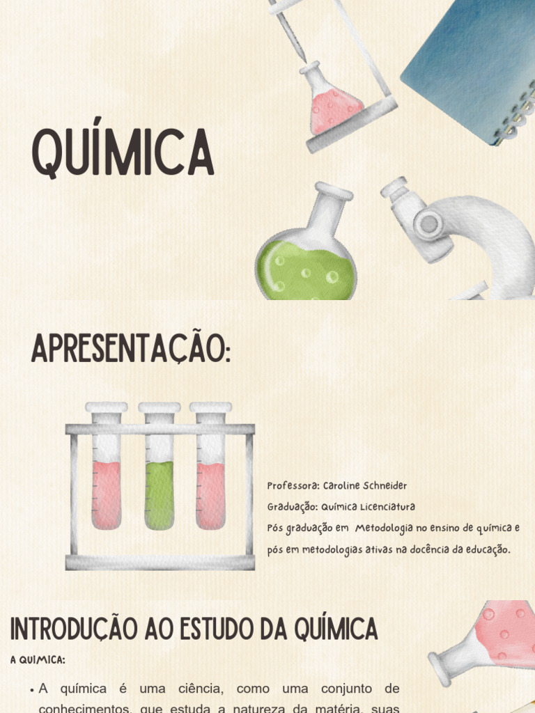 Chemistry Class Education Presentation in Yellow Watercolor Style | PDF