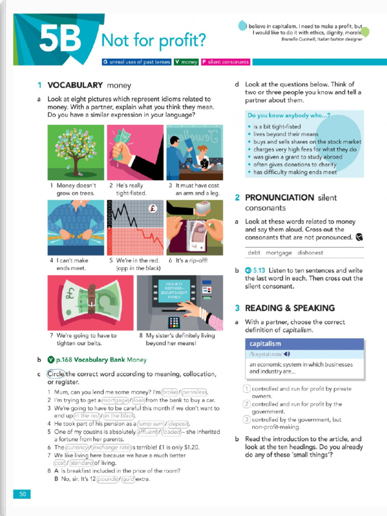 Not For Profit English File Advanced Book 4 TH Edition 5B/1 | PDF