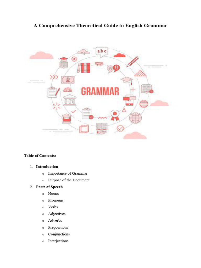 A Comprehensive Theoretical Guide To English Grammar | PDF