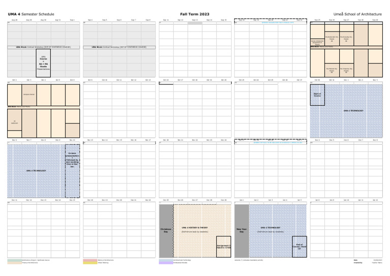 UMA 4 Fall Semester Schedule 2023 | PDF | Academia