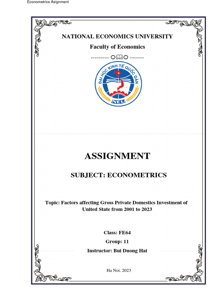 Group11 FE64 Final | PDF | Autocorrelation | Econometrics