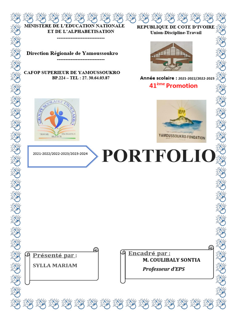 PORTFOLIO Mariam 2024 | PDF | Apprentissage | Enseignement