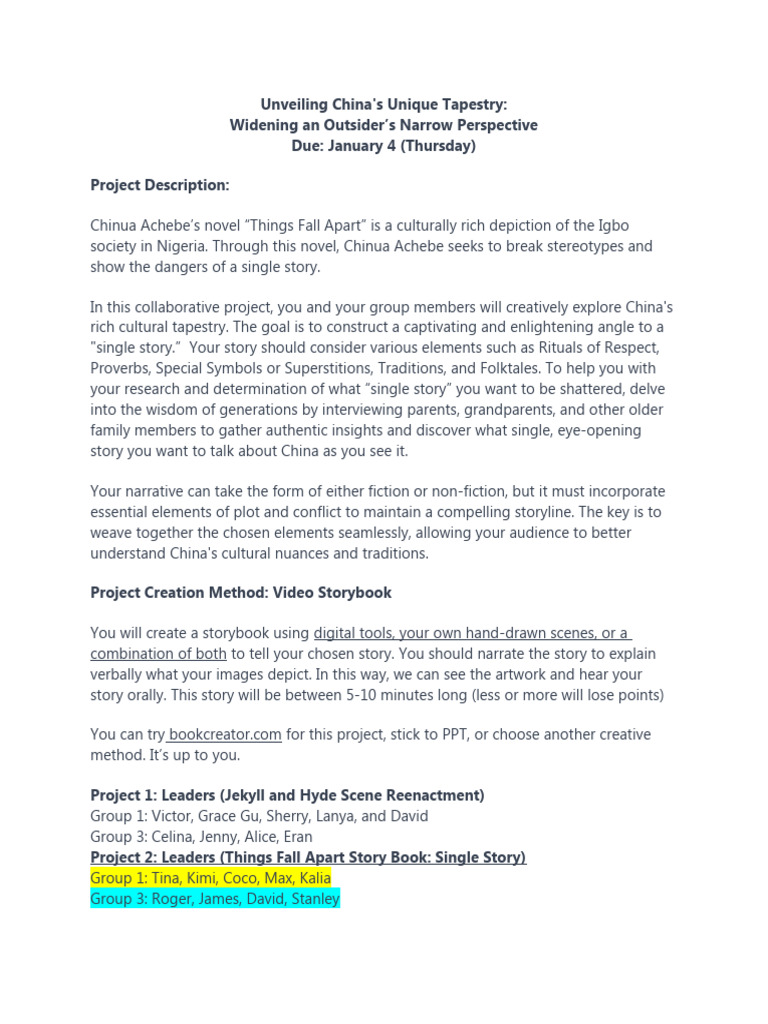 TFA Project Description | PDF