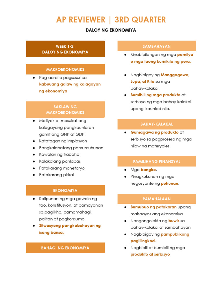 AP q3 Reviewer | PDF