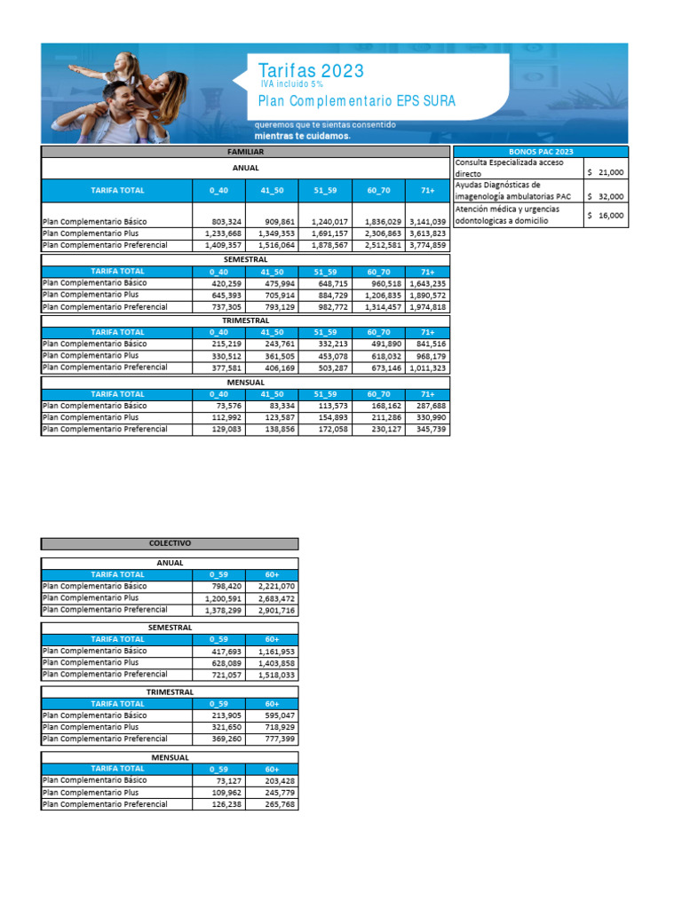 Tarifas 2023 | PDF