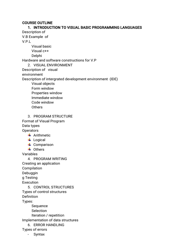Visual Programming Notes-2(1) | PDF