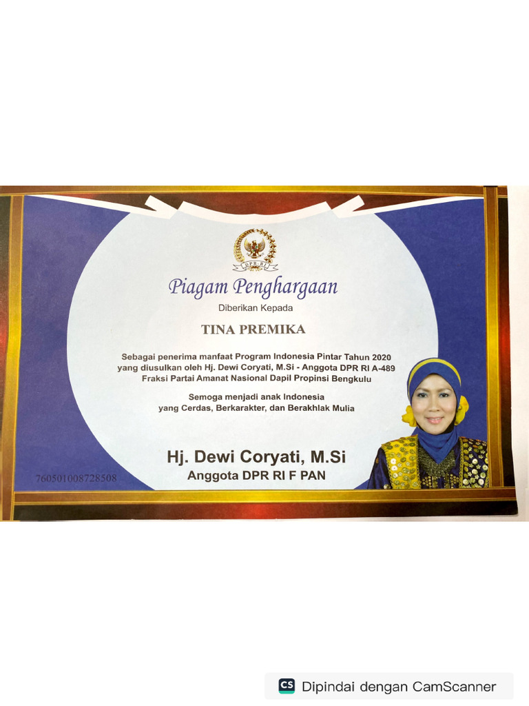 Piagam Penghargaan | PDF