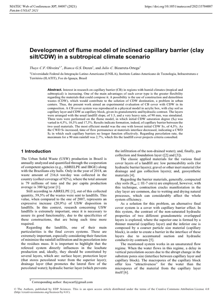 Matecconf PanAm-Unsat2021 04007 | PDF | Landfill | Soil