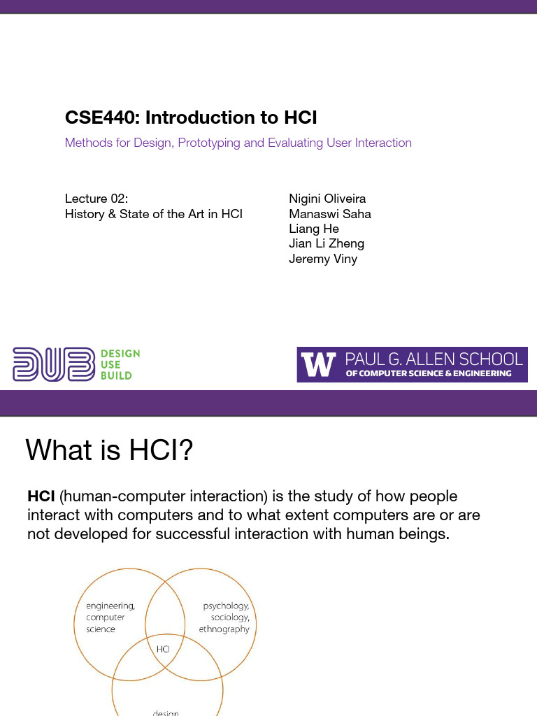 History & Impact of HCI Lecture | PDF