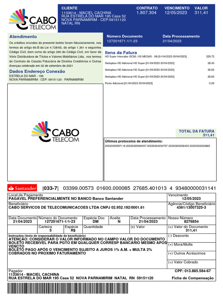 Comprov Resid | PDF | Dinheiro | Direito Privado