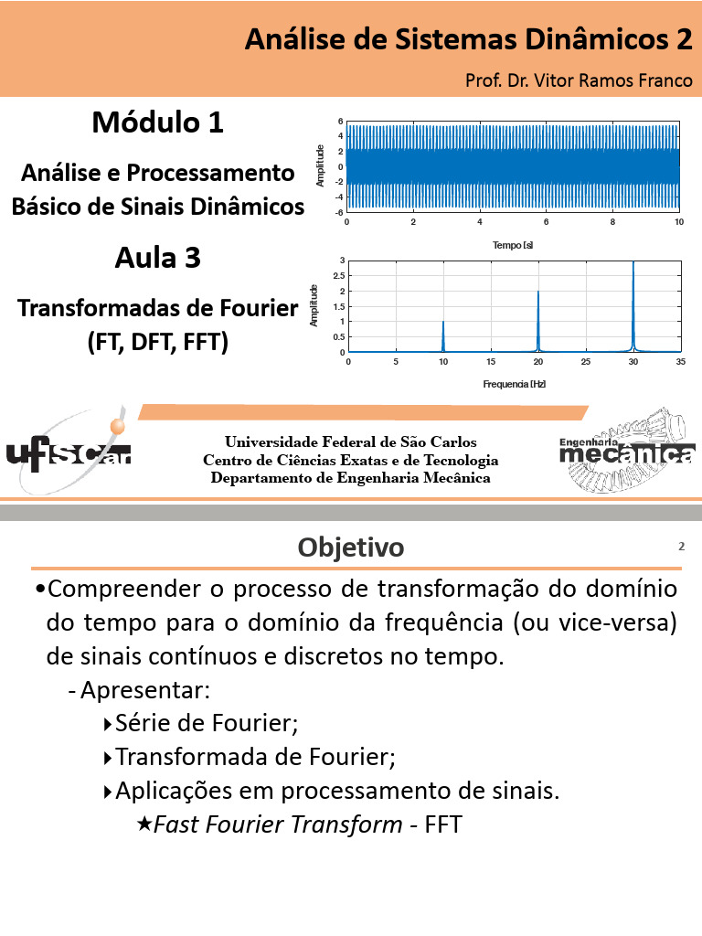 Mod1 Aula3 ASD2 Transformadas Fourier | PDF | Séries de Fourier | Transformada de Fourier