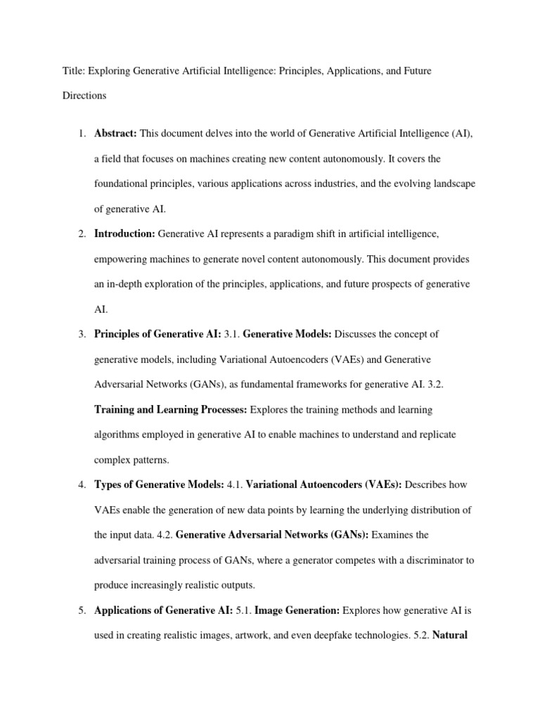 Generative AI Summary | Download Free PDF | Artificial Intelligence ...