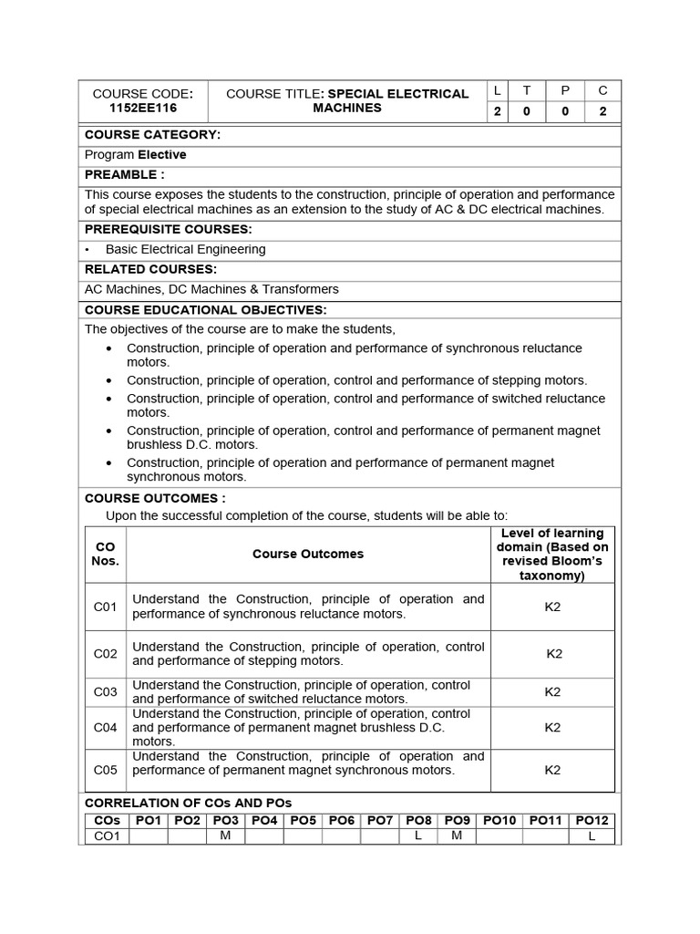Special Electrical Machines Notes | PDF | Electric Motor | Electrical ... Special Electrical Machines Notes | PDF | Electric Motor | Electrical ...