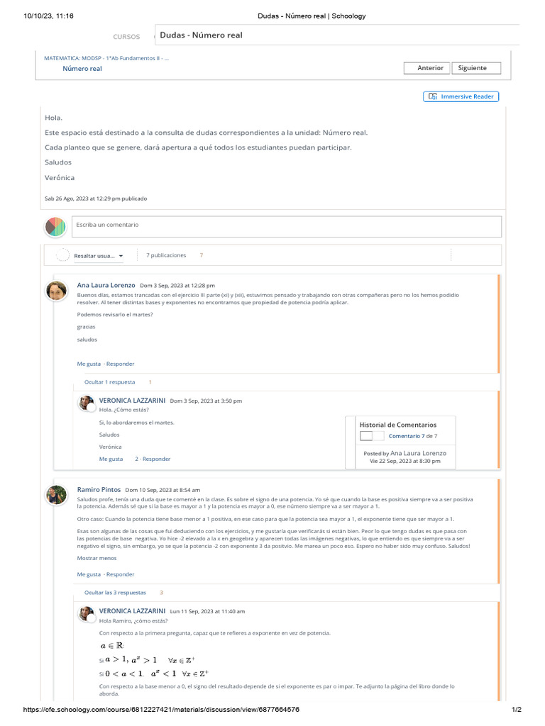 Foro Dudas Número Real | PDF