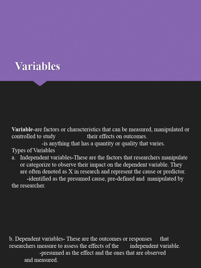 Prac Variables | PDF | Dependent And Independent Variables | Level Of Measurement