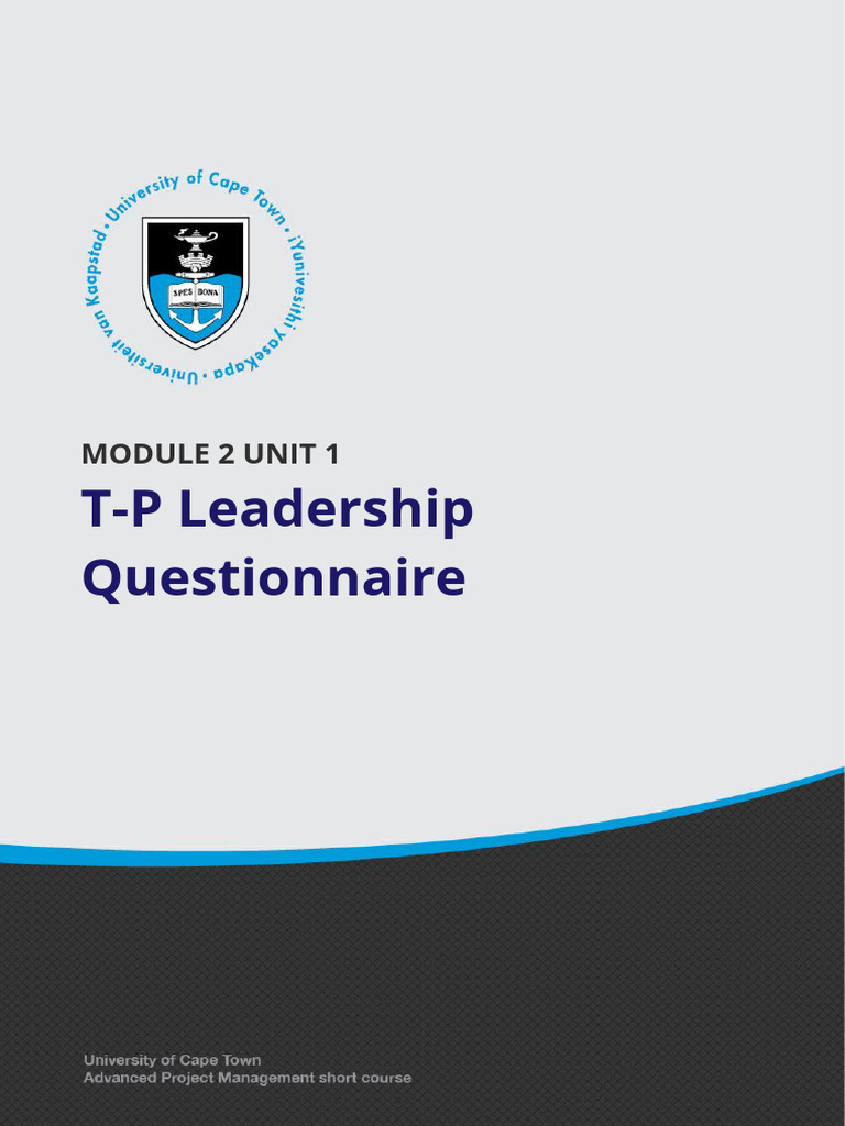 T-P Leadership Questionnaire Insights | PDF | Psychology | Behavioural ...