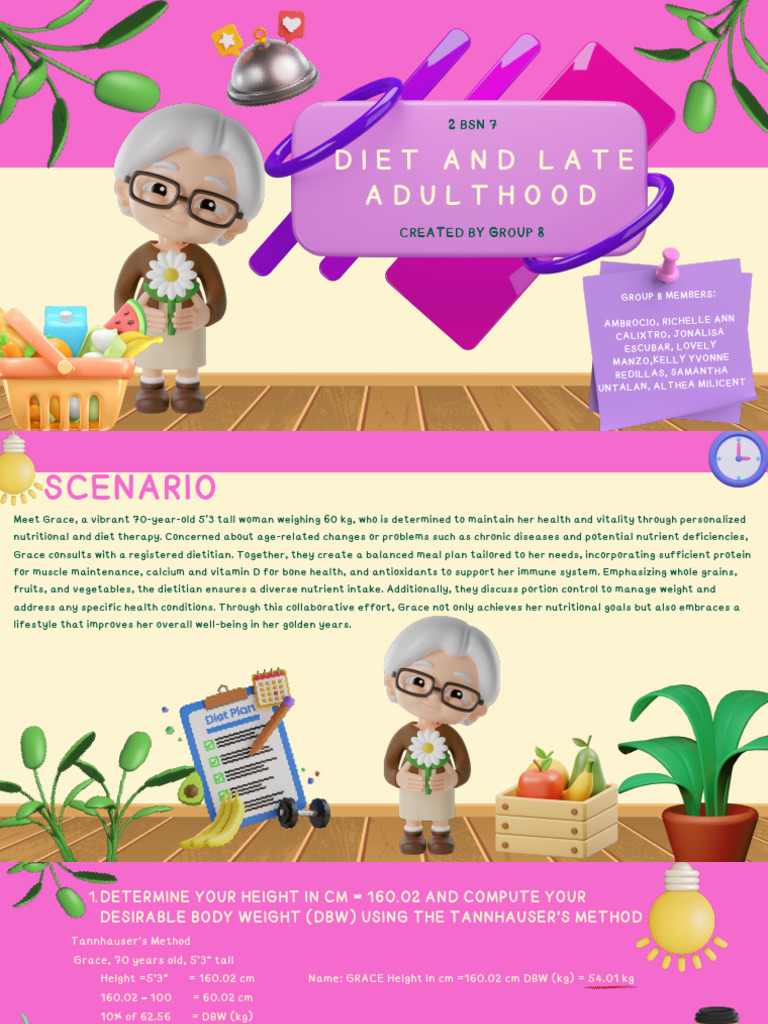 Group 8 - Diet and Late Adulthood | Download Free PDF | Dieting | Food ...