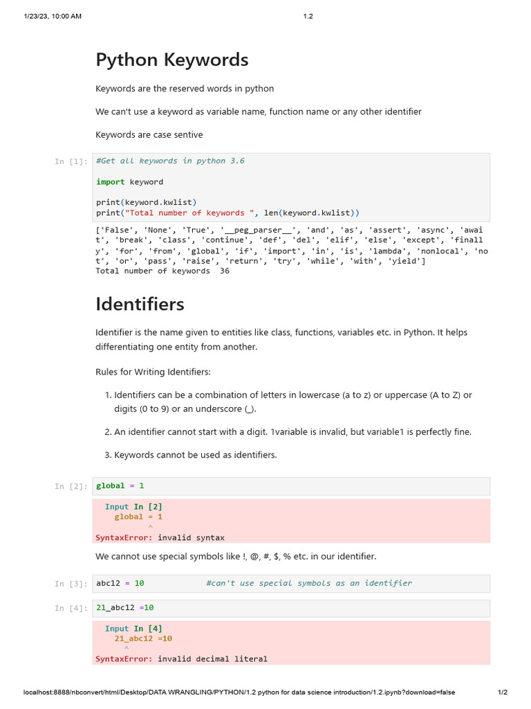Python Basics | PDF | Data Type | Control Flow Python Basics | PDF | Data Type | Control Flow