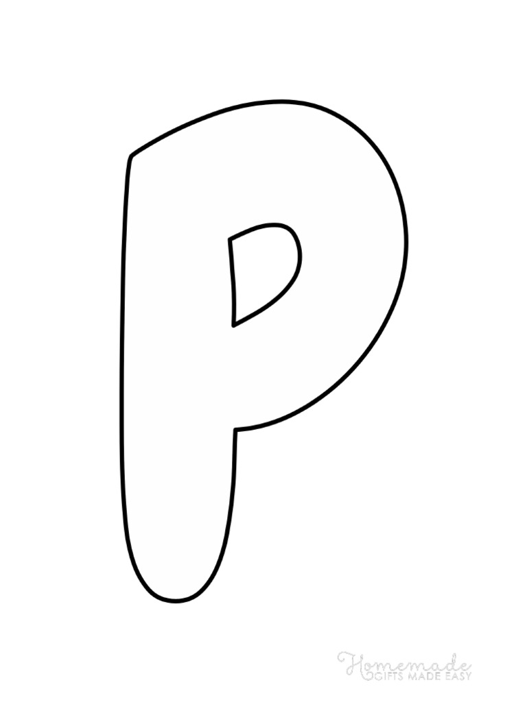 Bubble Letters Rounded Uppercase P | PDF