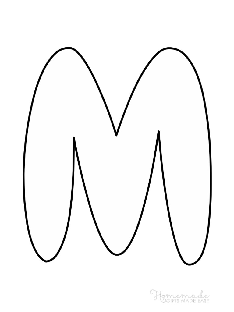Bubble Letters Rounded Uppercase M | PDF