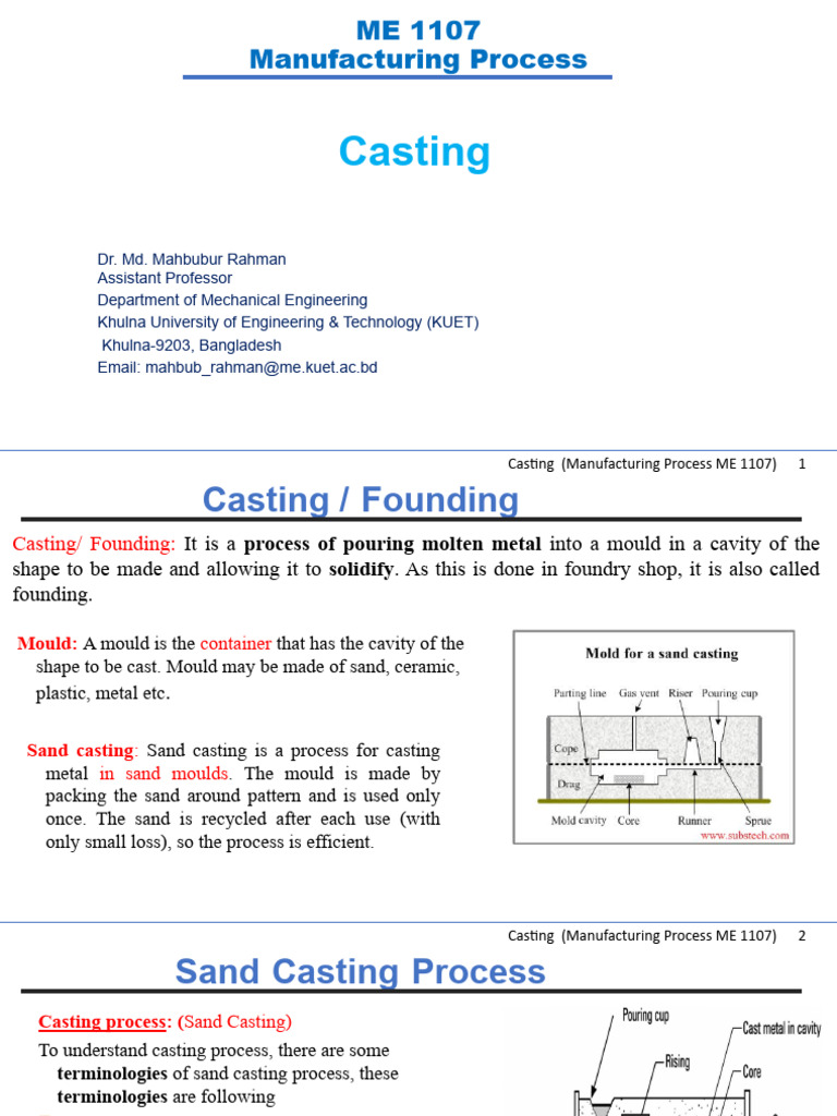 Fundamentals of Casting | PDF | Secondary Sector Of The Economy | Materials