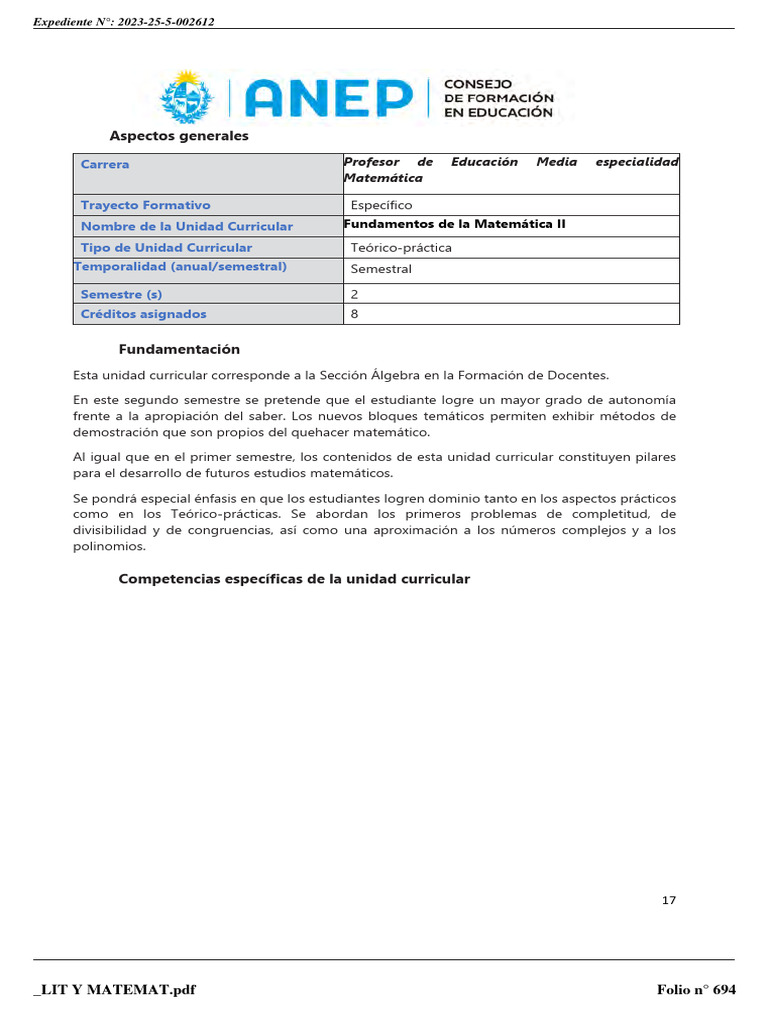 Fundamentos II ANEP | PDF
