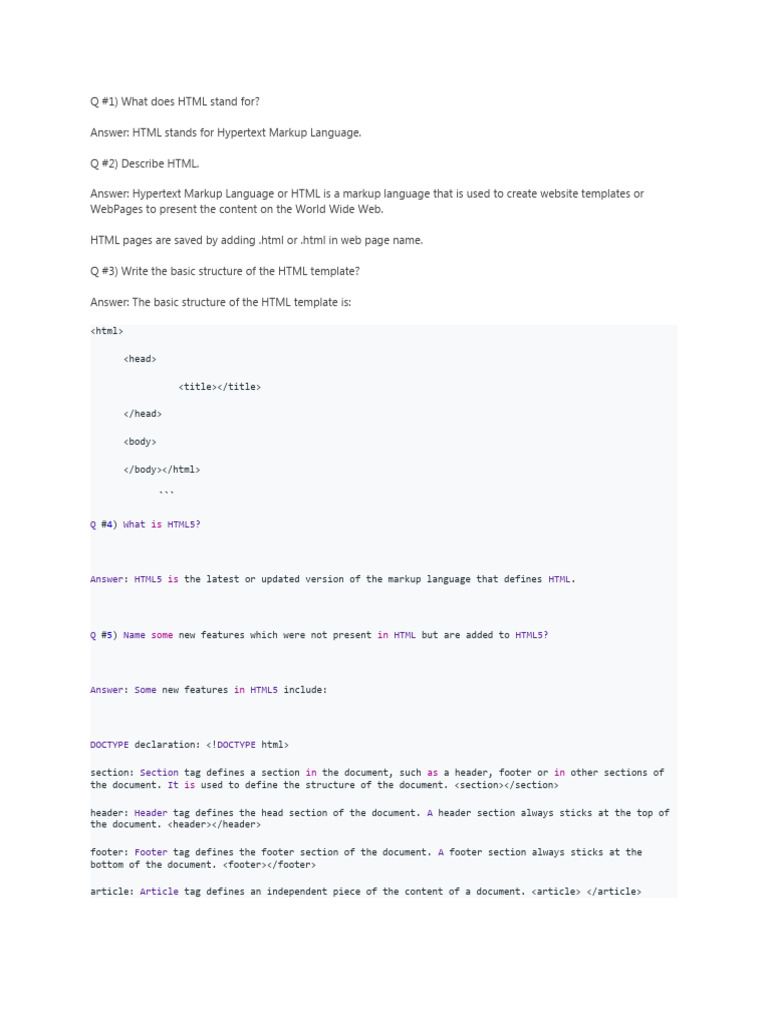 Html Pdf Html Element Html