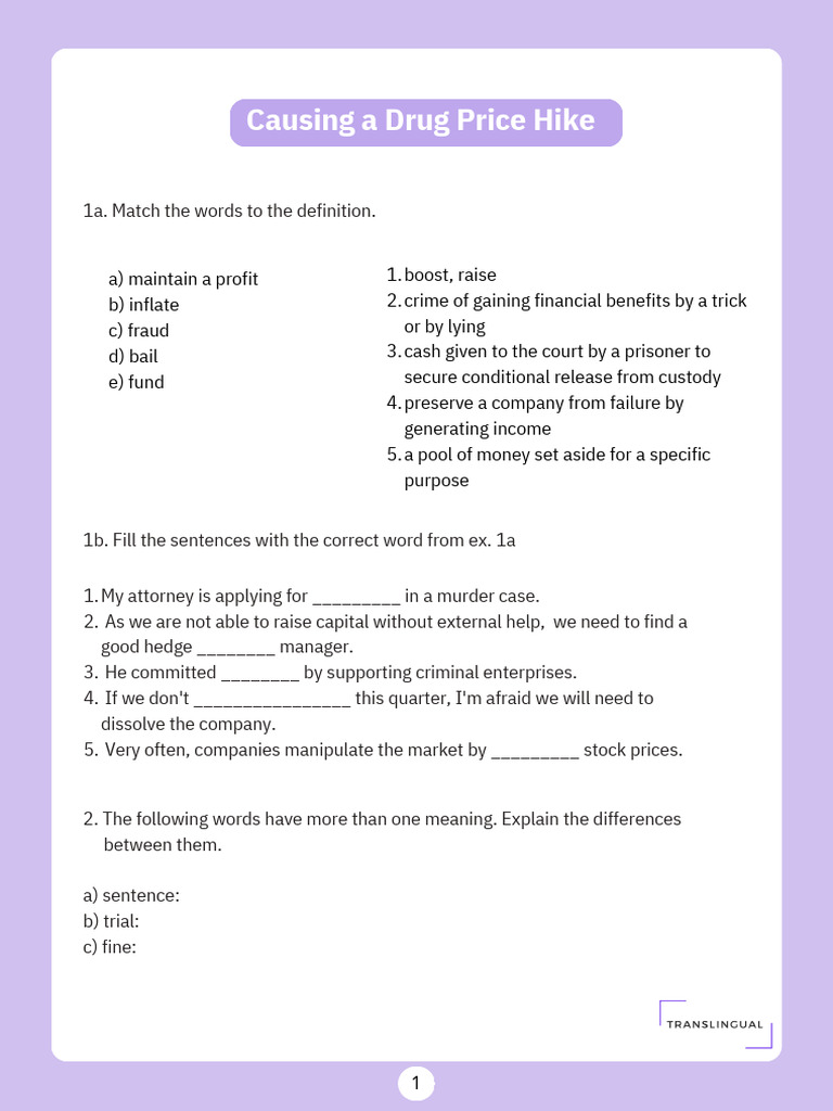 Translingual - Causing A Drug Price Hike - Martin Shkreli | PDF | U.S ...